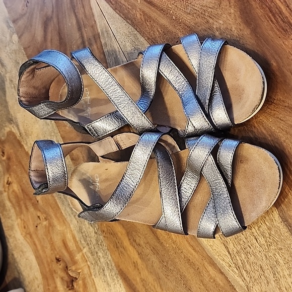 Dansko | Shoes | Dansko Metallic Wedge Sandals | Poshmark